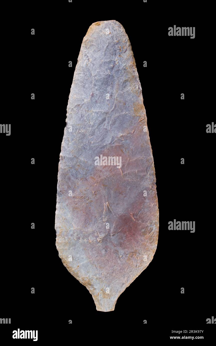 Rare leafy spear point with tongue. Pinkish gray jasper. Mali ...