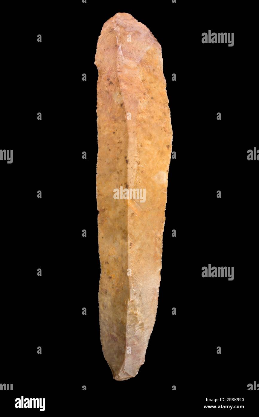 Stone knife. Neolithic period. North Africa. 16,3 cm Stock Photo - Alamy