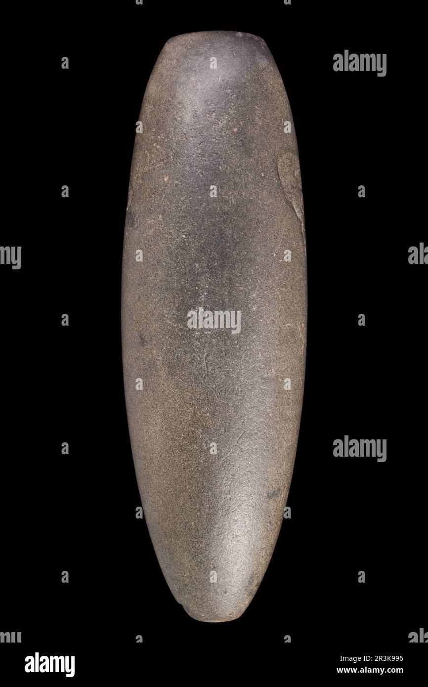 Stone polished axe. North Africa, Neolithic. 18,7cm Stock Photo - Alamy