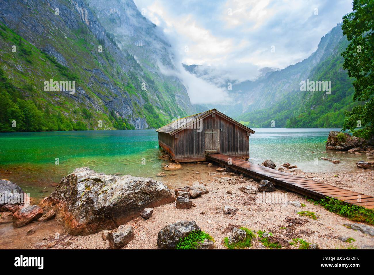The Obersee is a natural lake in the southeast Berchtesgadener Land ...