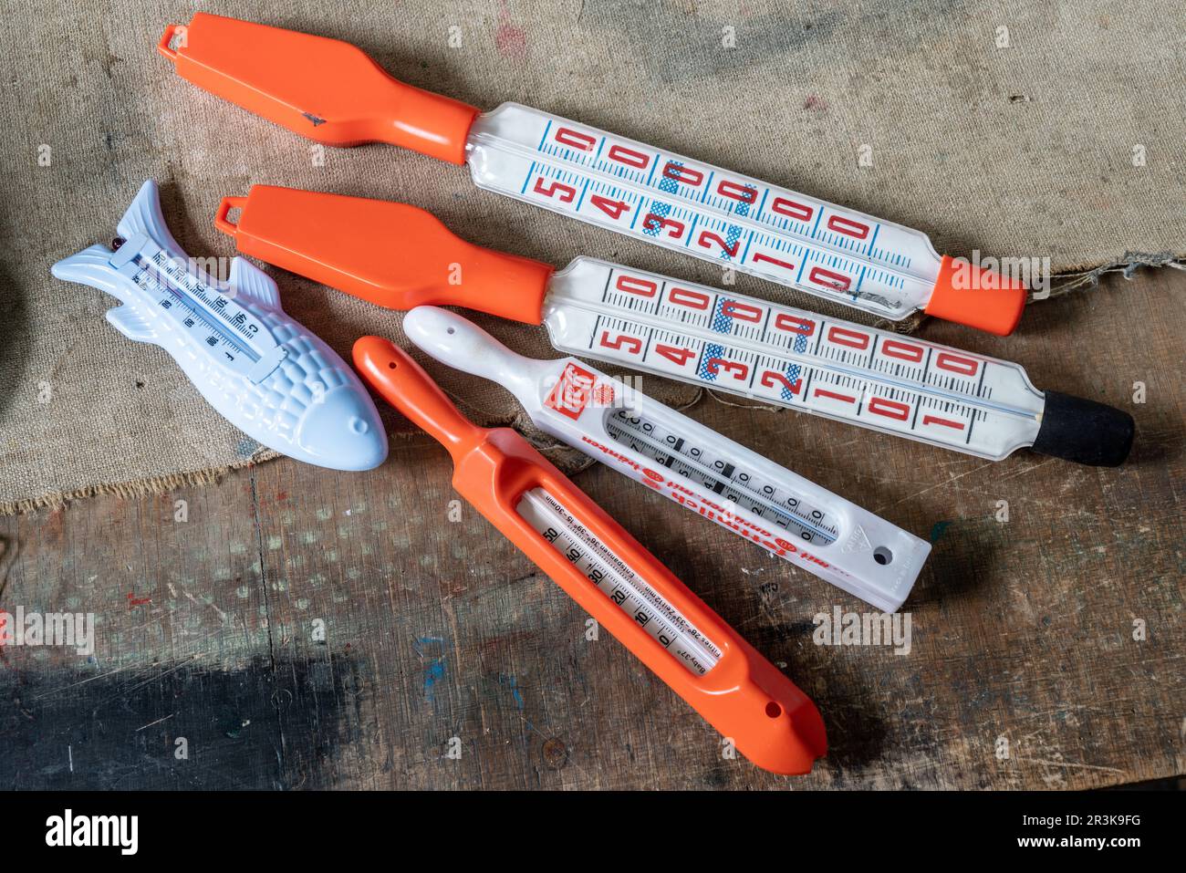 Products in a former thermometer factory Stock Photo - Alamy