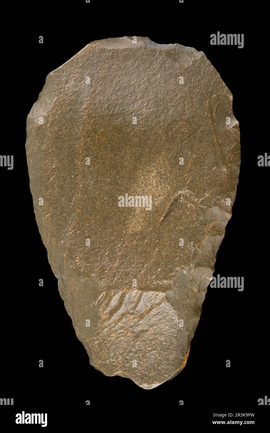 Green jasper scraper. Neolithic period. Mali. 7cm Stock Photo - Alamy