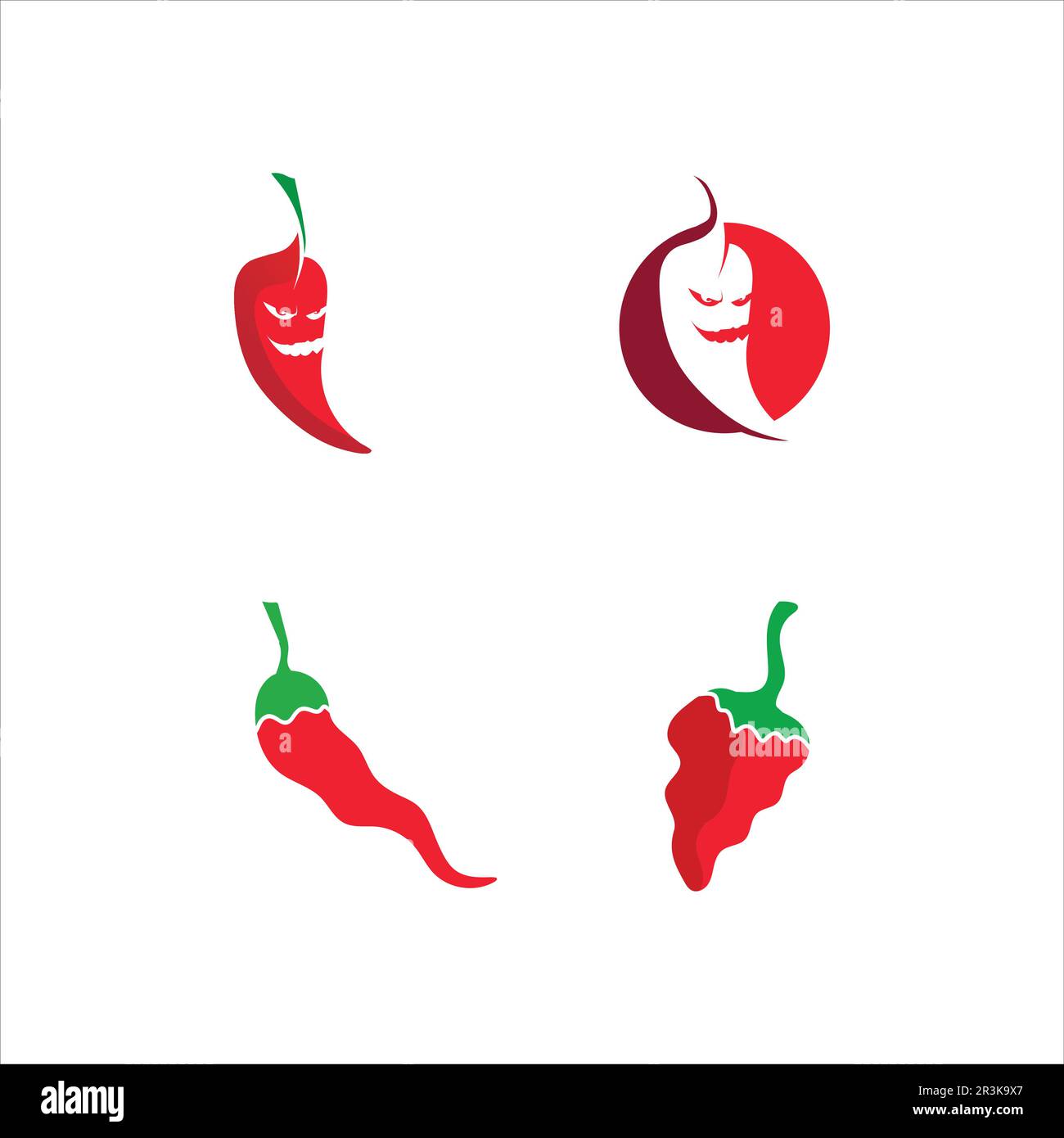 Red hot natural chili icon Template vector Illustration Stock Vector ...