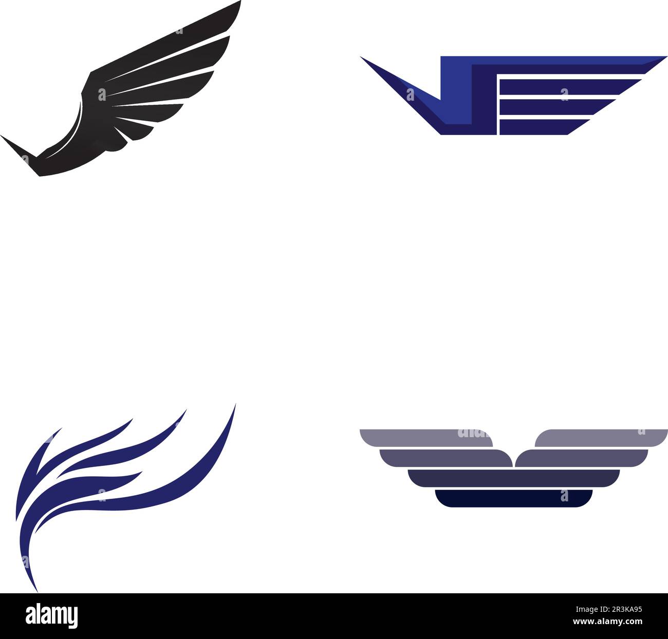 Falcon Wings Logo Template vector icon logo design Stock Vector Image ...