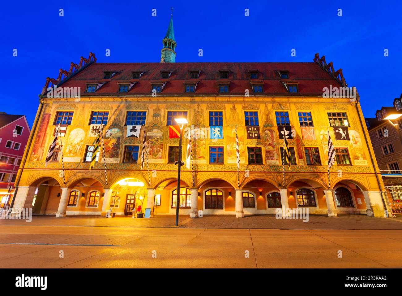 Ulmer Rathaus or Ulm Town Hall is located in Ulm old town, Germany ...