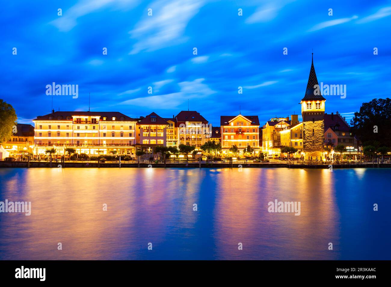 Lindau old town and harbor. Lindau is a major town and island on the ...