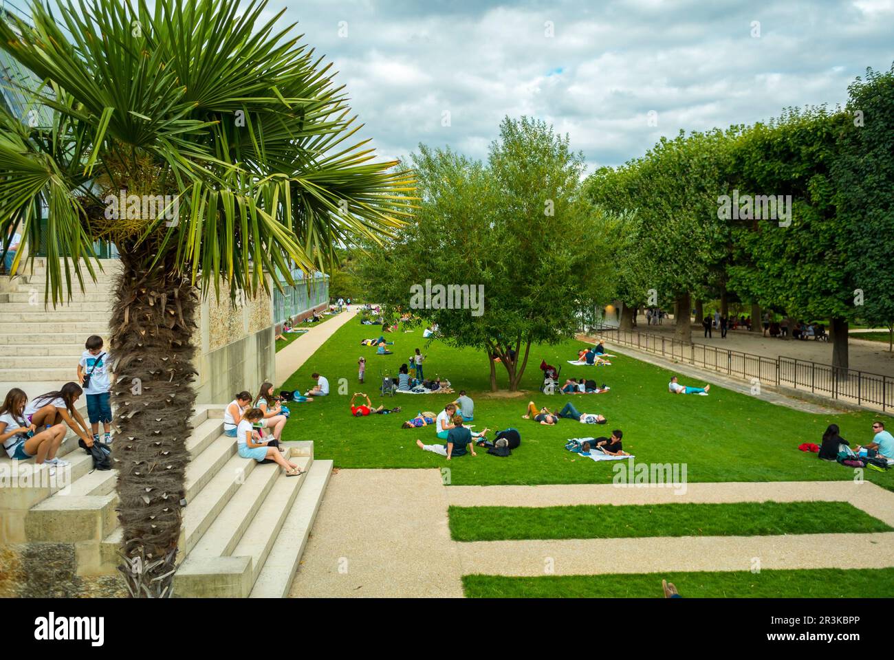 Paris, France, Tourists Visiting Plants Garden, Jardin des Plantes, in ...