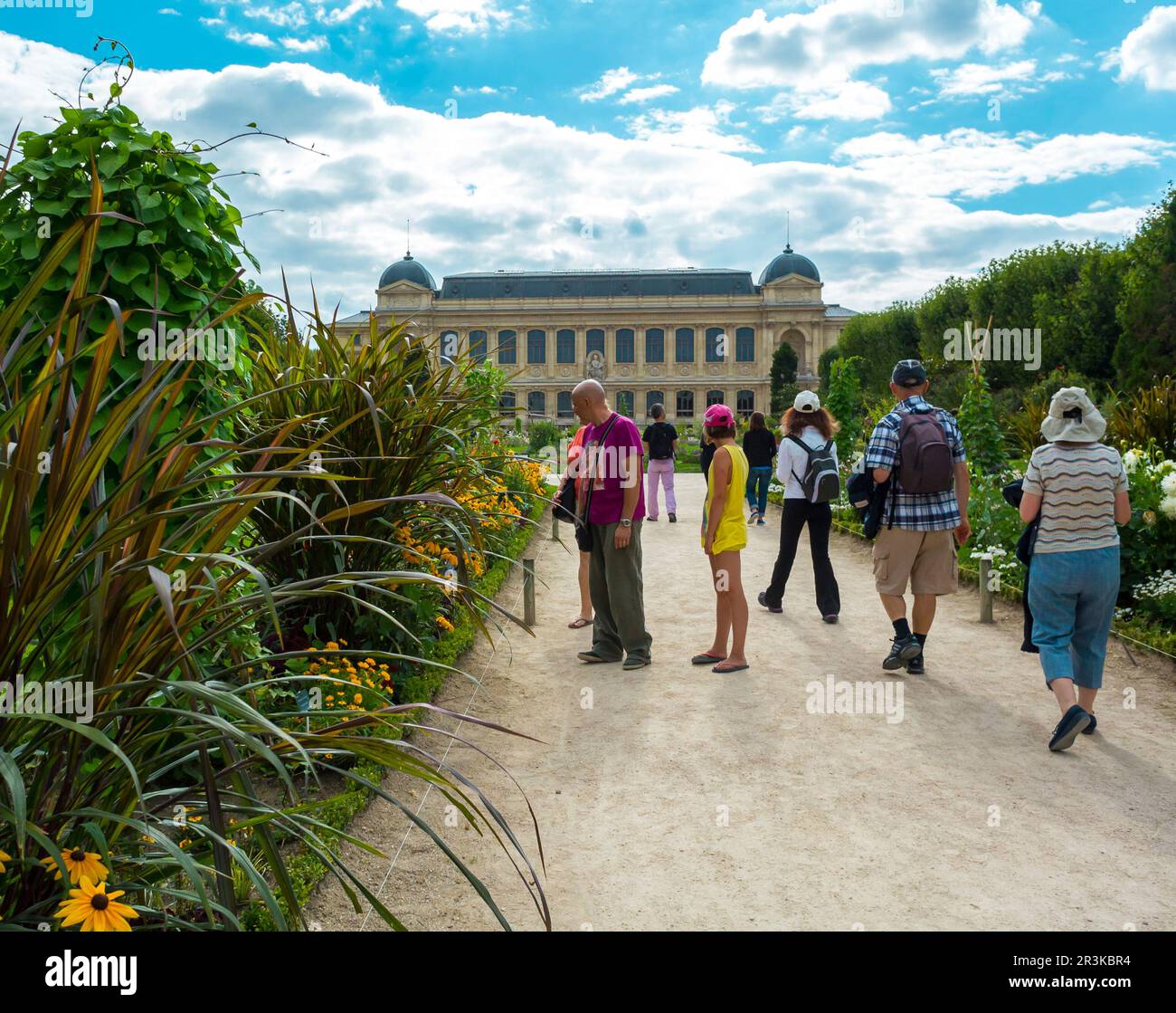 Paris, France, Tourists Visiting Plants Garden, Jardin des Plantes, in ...