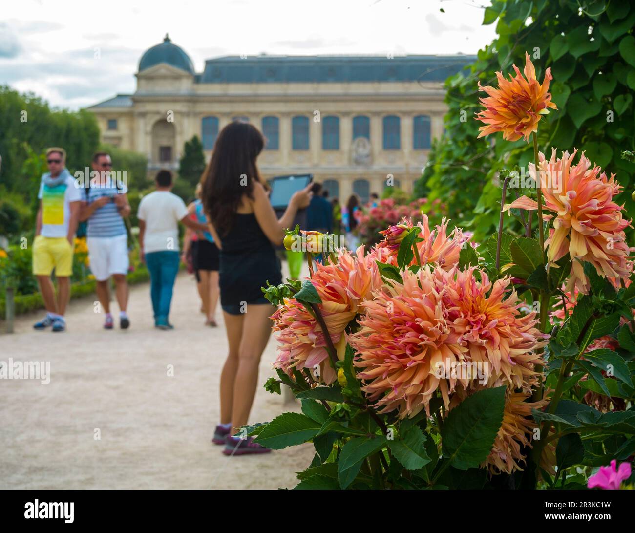Paris, France, Tourists Visiting Plants Garden, Jardin des Plantes, in ...