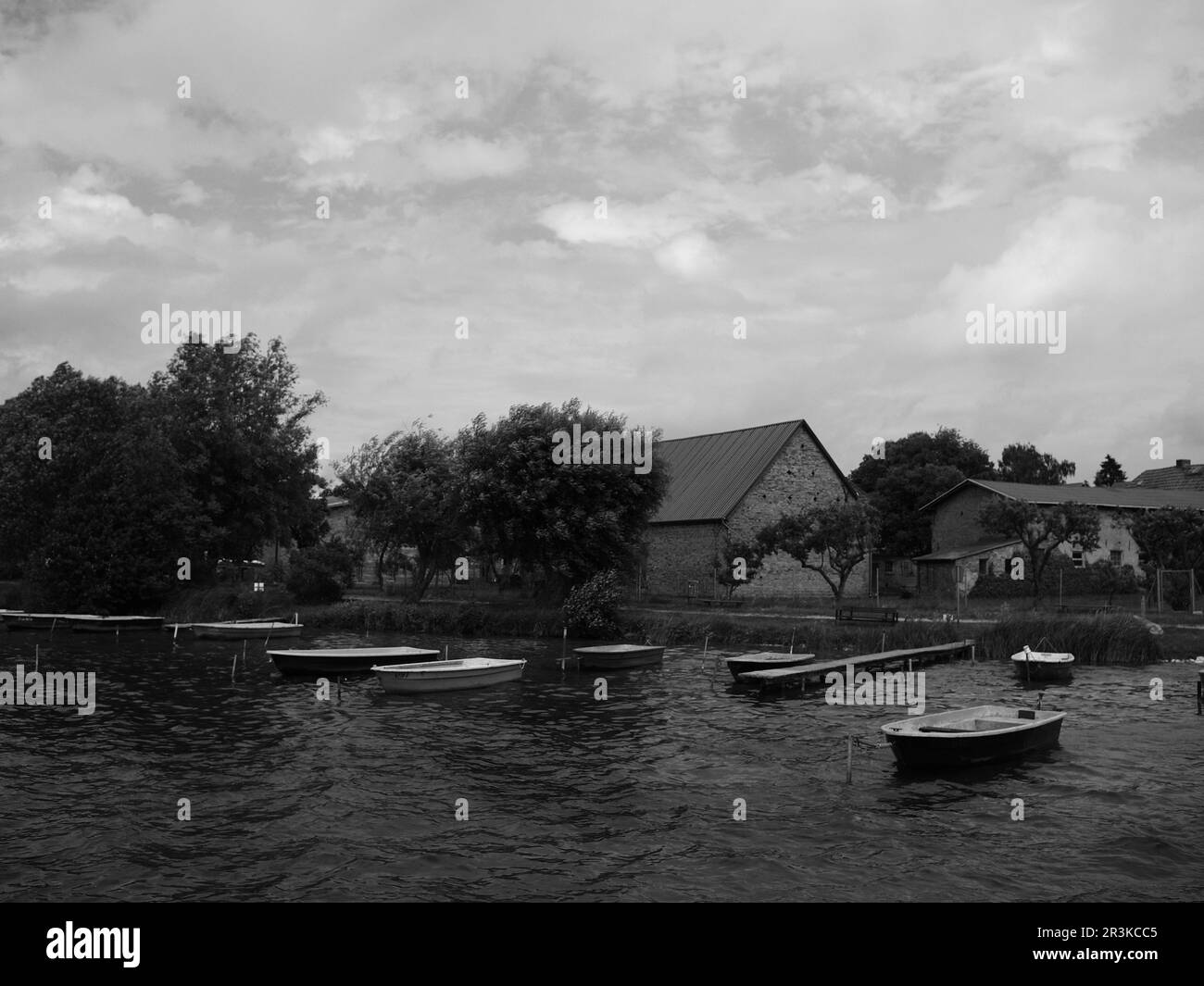 small boats at Userin in the Mecklenburgische Seenplatte Stock Photo ...