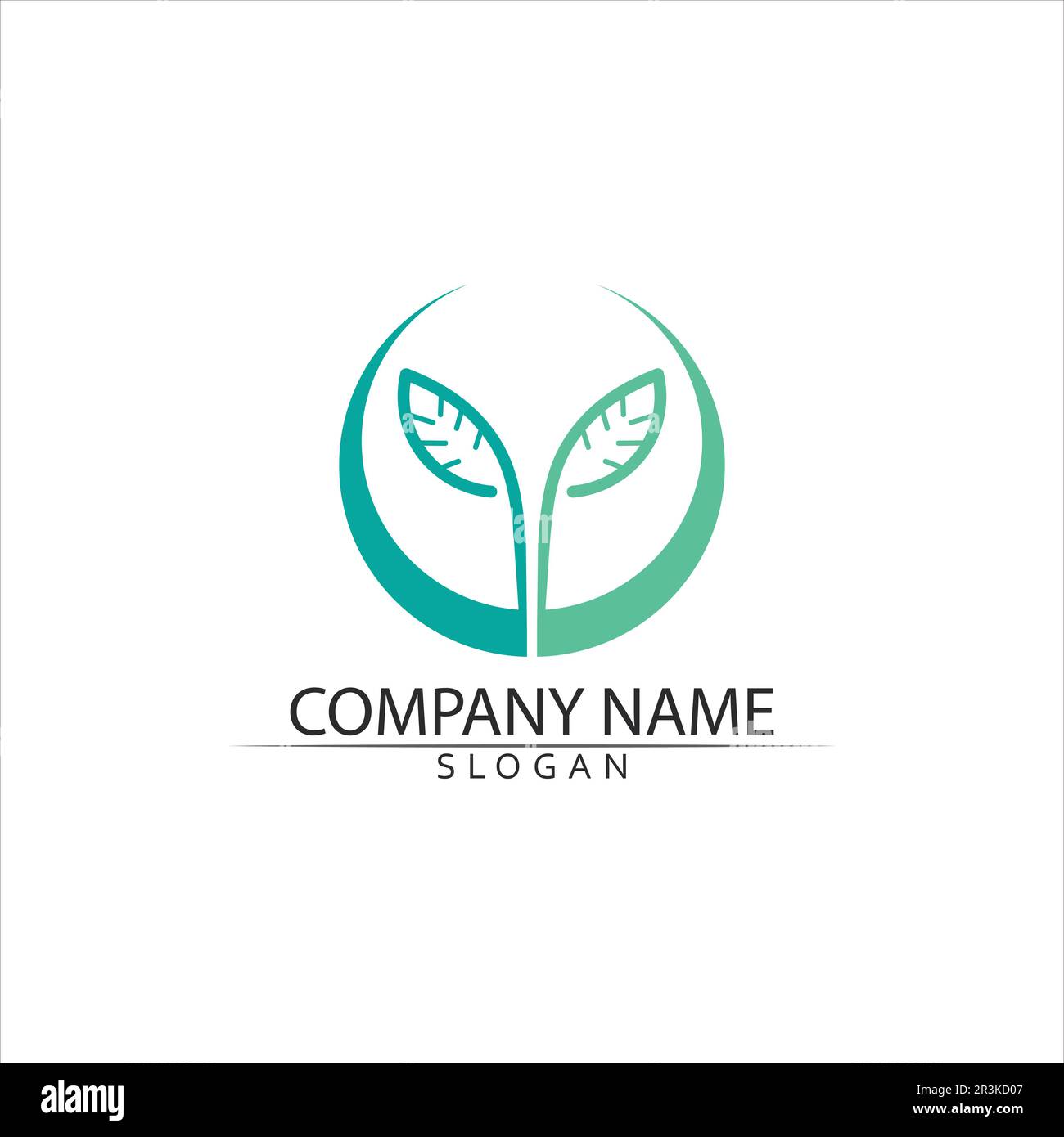 Green leaf logos hi-res stock photography and images - Alamy