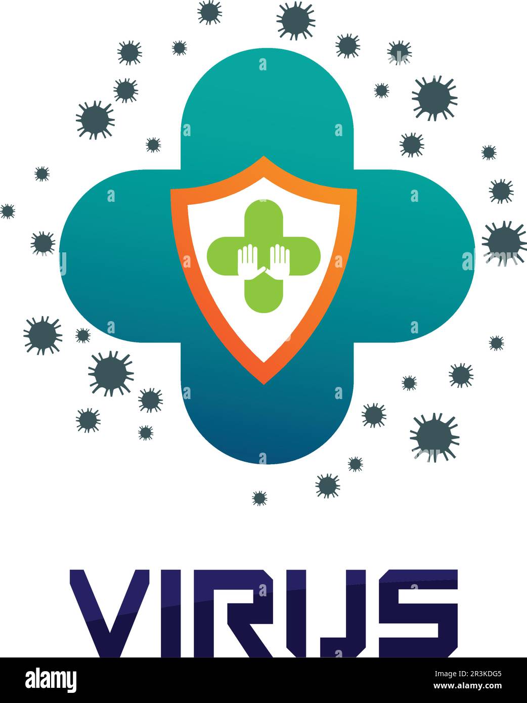 virus corona virus vector and mask design logo viral vector and design ...