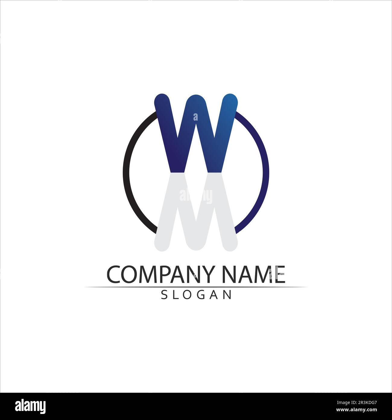 W letter design Stock Vector Images - Alamy