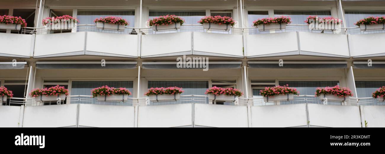 Modern Facade with balcony Stock Photo - Alamy