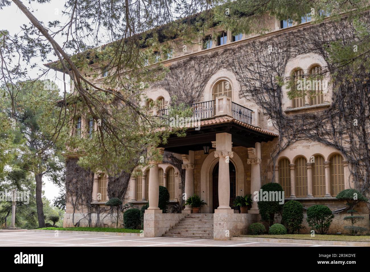 Marivent Palace, summer residence of the Spanish royal family, Cala Mayor, Palma, Majorca ...