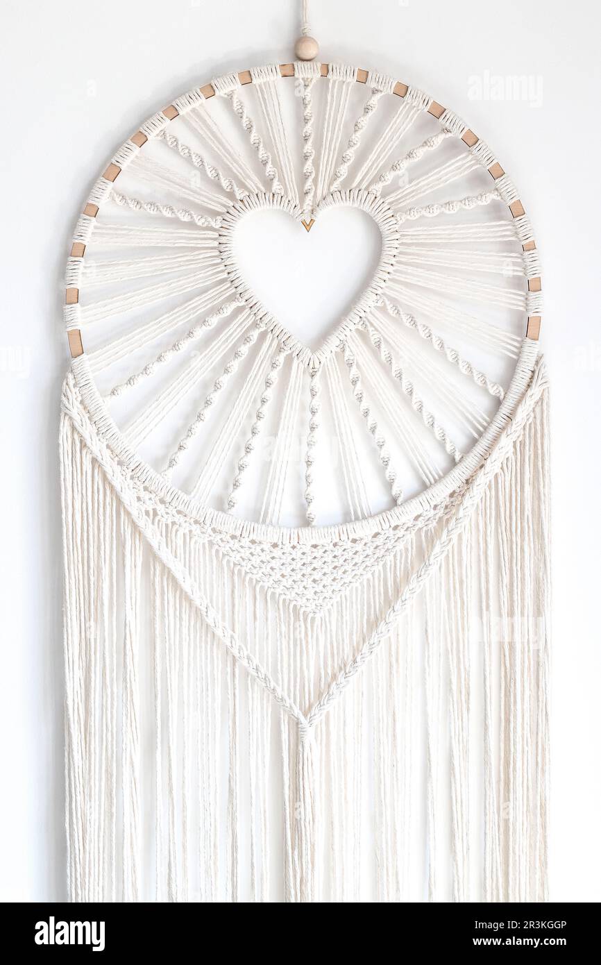 Hand made heart wall hanging Stock Photo - Alamy
