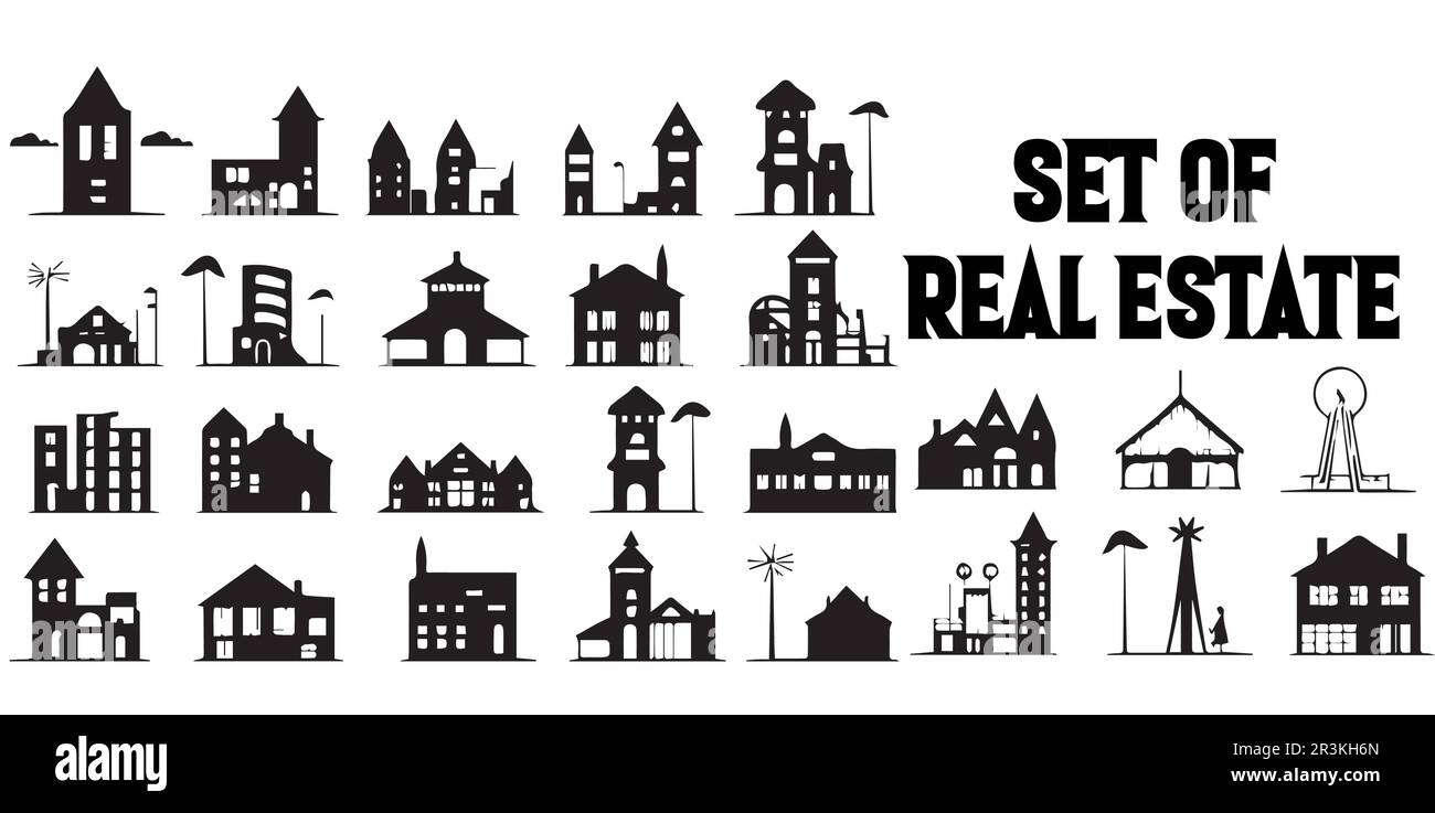 Real estate logo design vector vectors hi-res stock photography and ...