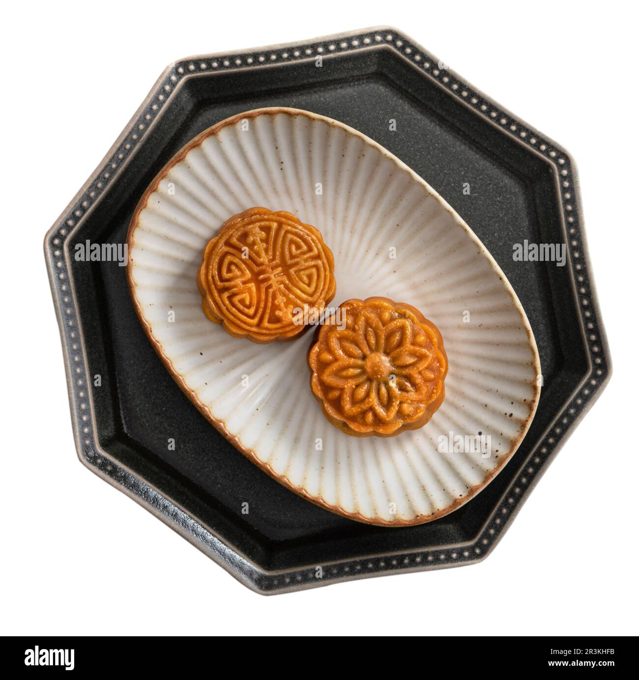 Delicious moon cake for Mid-Autumn Festival food mooncake isolated ...