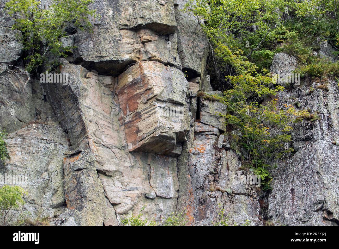 Rock resembling a human figure. La Mauricie National Park. Quebec ...