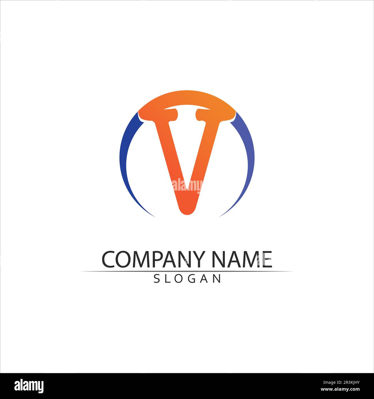 V circle icon vector vectors hi-res stock photography and images - Alamy