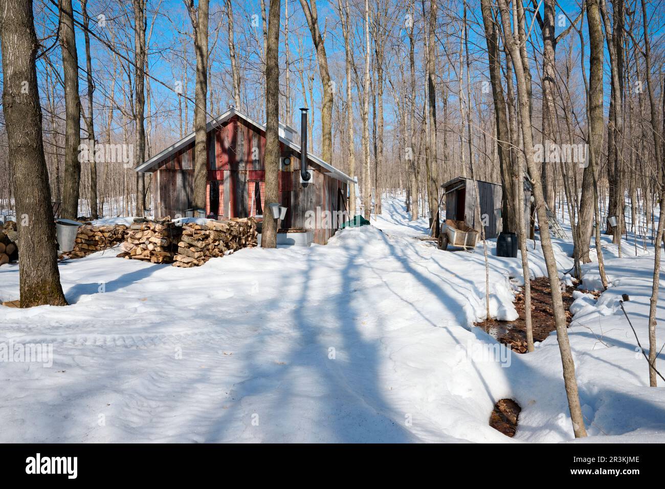 Lucille and Charles' cabin in a sugar bush, Saint-Barthelemy ...