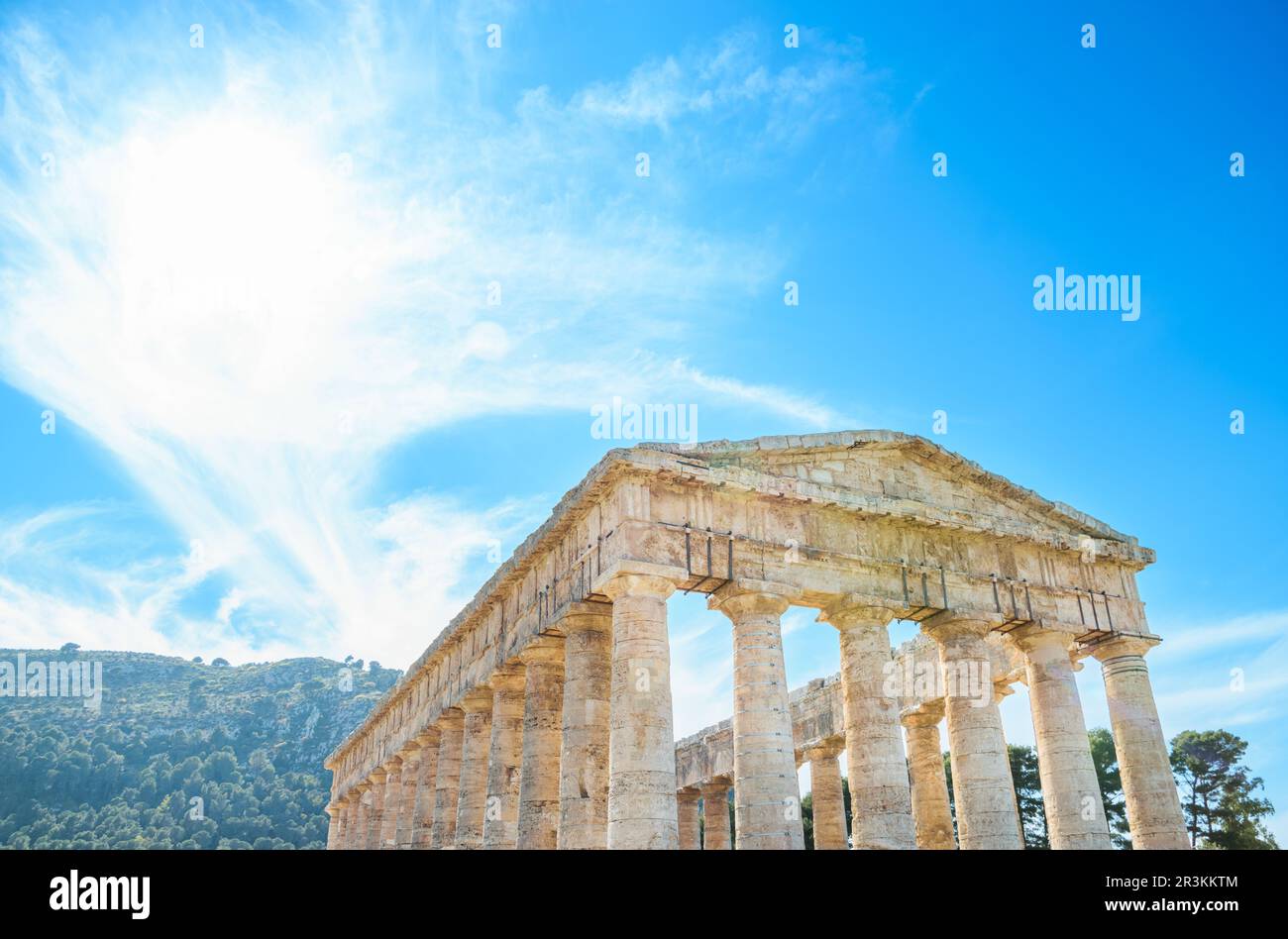 Picture of Ancient Greek Doric temple at Segesta Stock Photo - Alamy