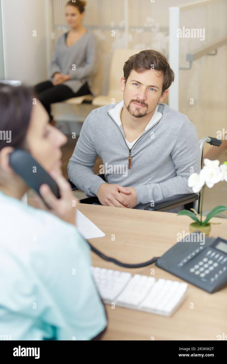 man waiting for his appointment in hospital Stock Photo - Alamy