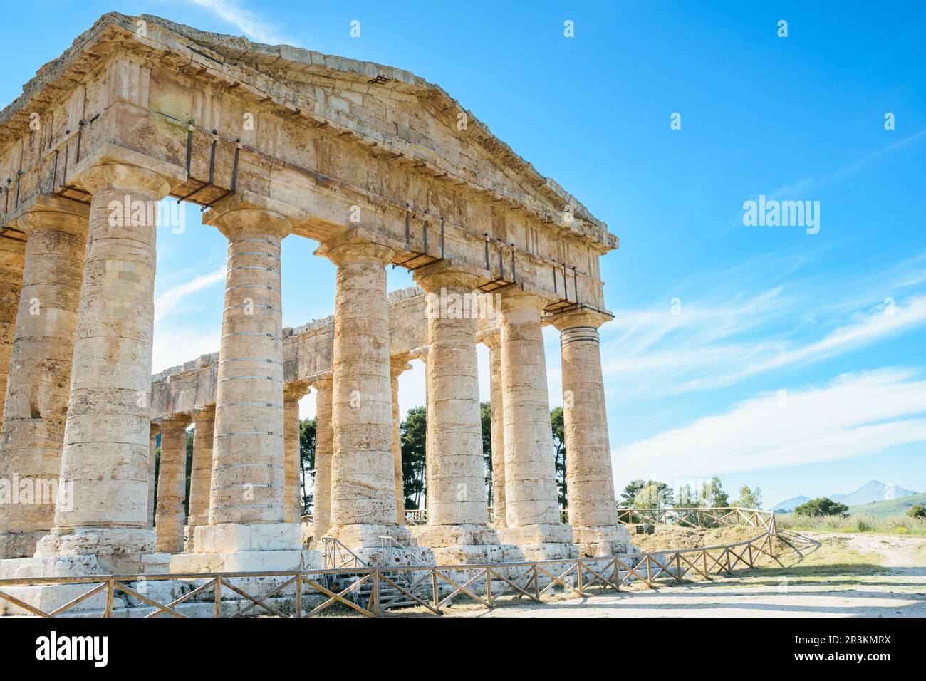 Picture of Ancient Greek Doric temple at Segesta Stock Photo - Alamy