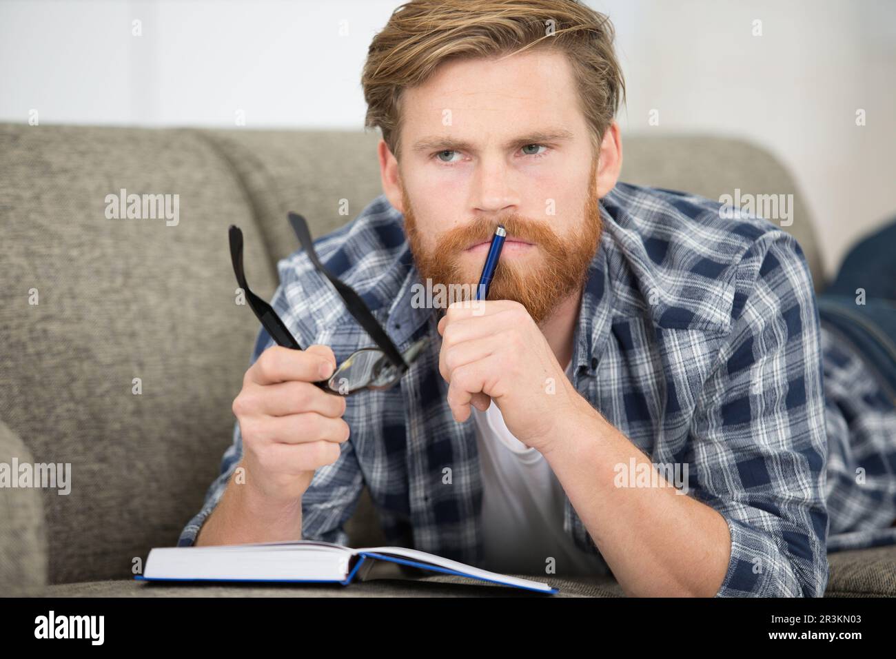 Contemplative male study hi-res stock photography and images - Alamy