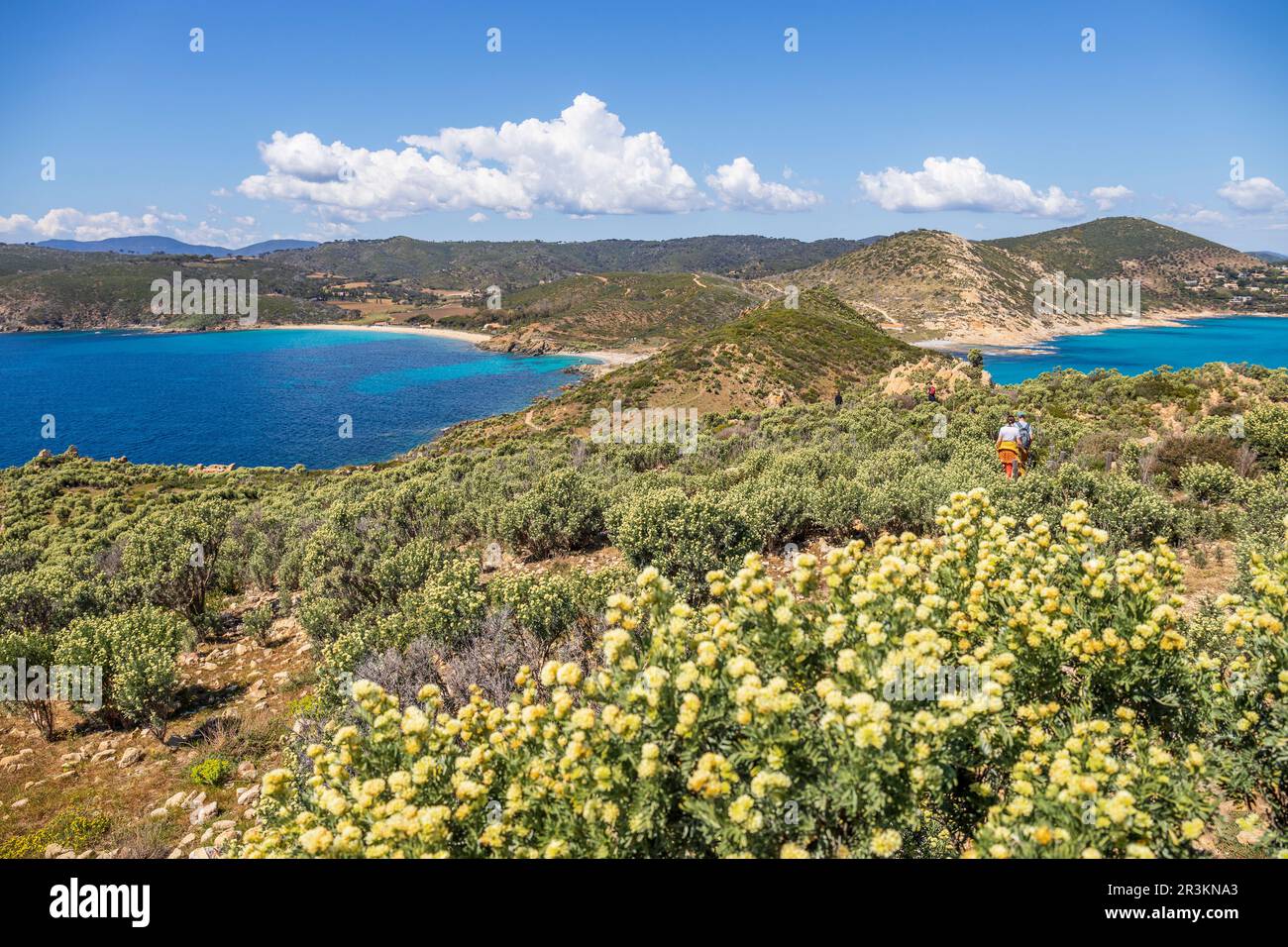 The coastal fringe and its turquoise waters seen from the peninsula of ...