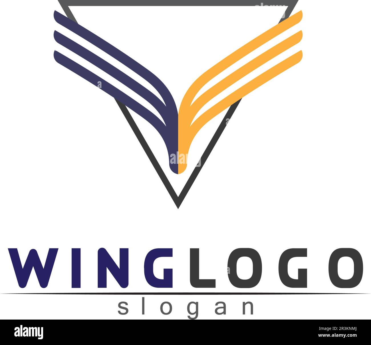 Falcon Wings Logo Template vector icon logo design Stock Vector Image ...