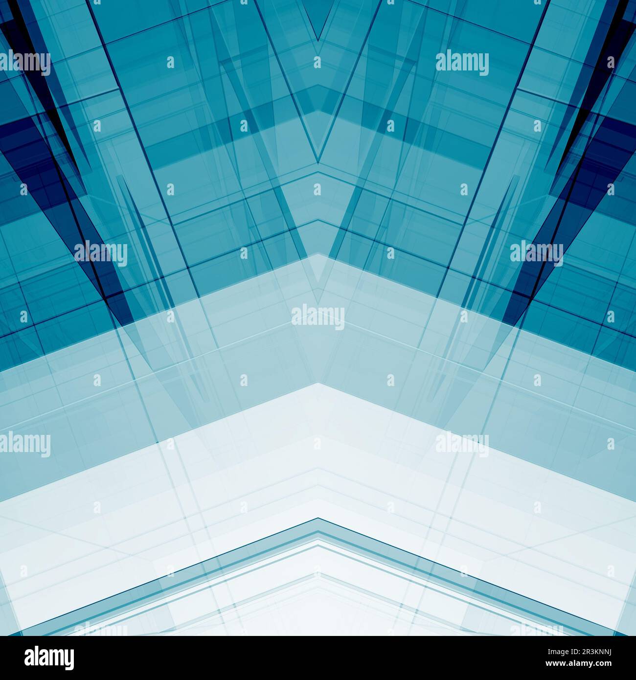 Abstract blue glass futuristic concept 3d rendering Stock Photo - Alamy