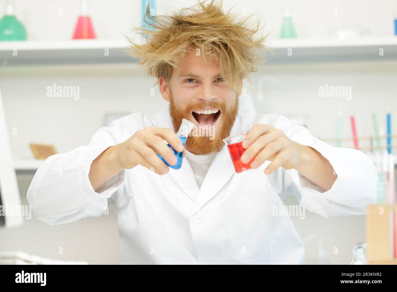 Mad scientist and hair hi-res stock photography and images - Alamy
