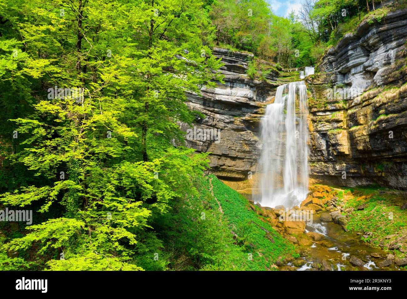 The Grand Saut, Herisson waterfalls, Jura, France Stock Photo - Alamy