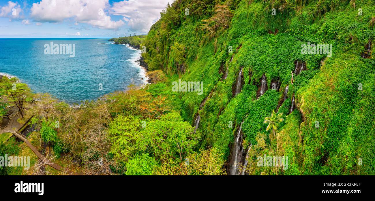 Anse des Cascades, Piton Sainte-Rose, Reunion Island, France Stock ...