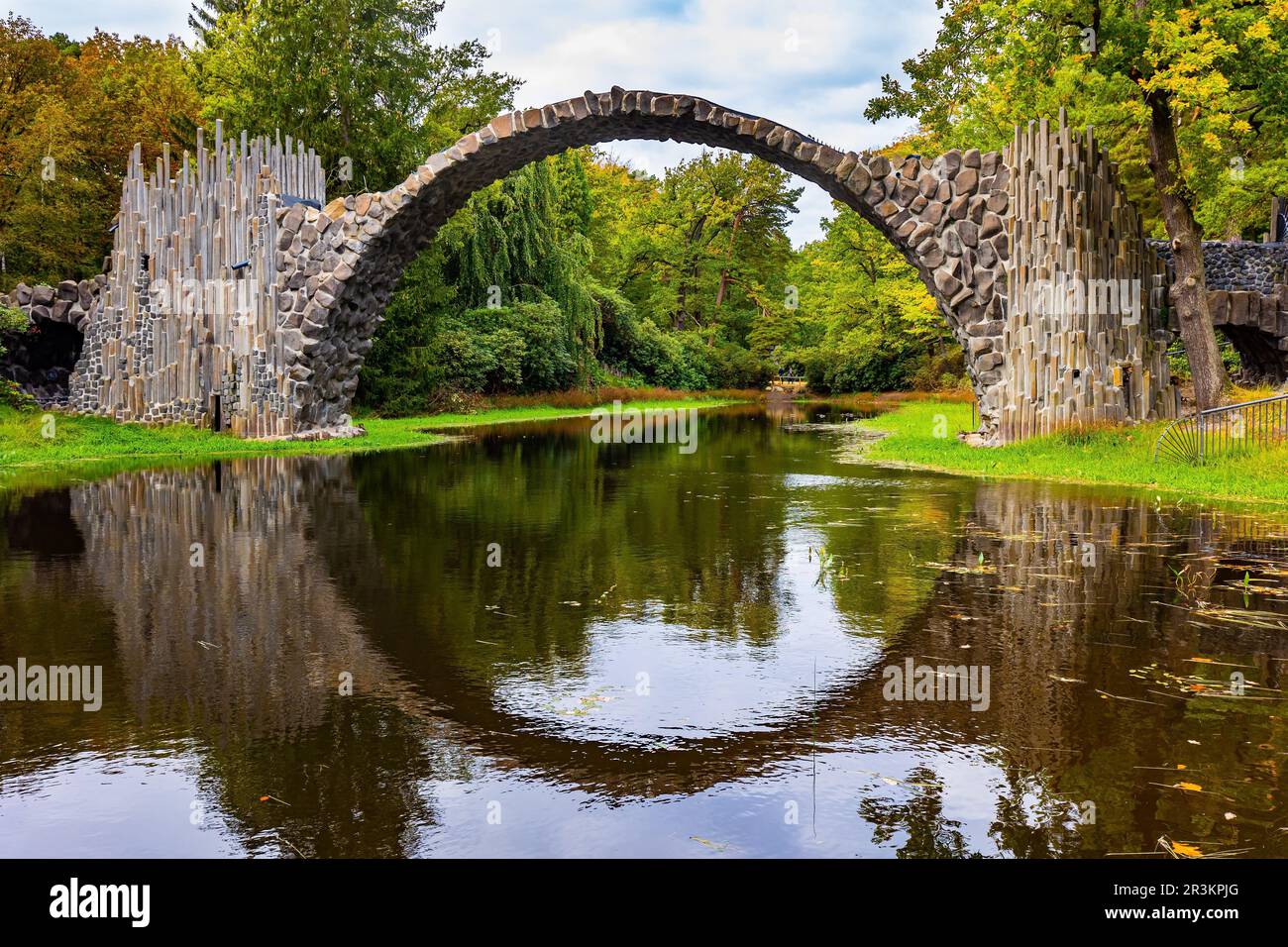 Picturesque bridge in the park Stock Photo - Alamy