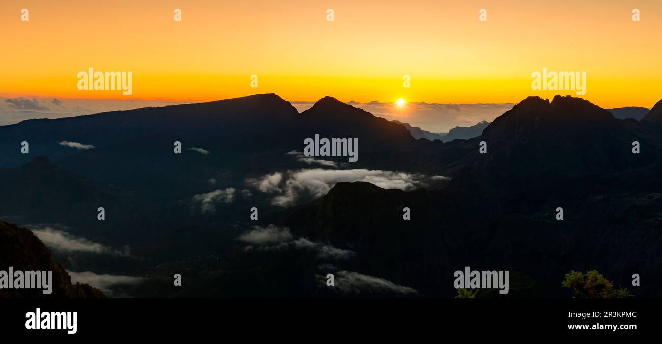 Sunrise at Piton Maido, Reunion Island, France Stock Photo - Alamy