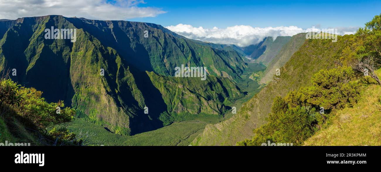 The Remparts River from the Nez de Boeuf lookout, Reunion Island ...
