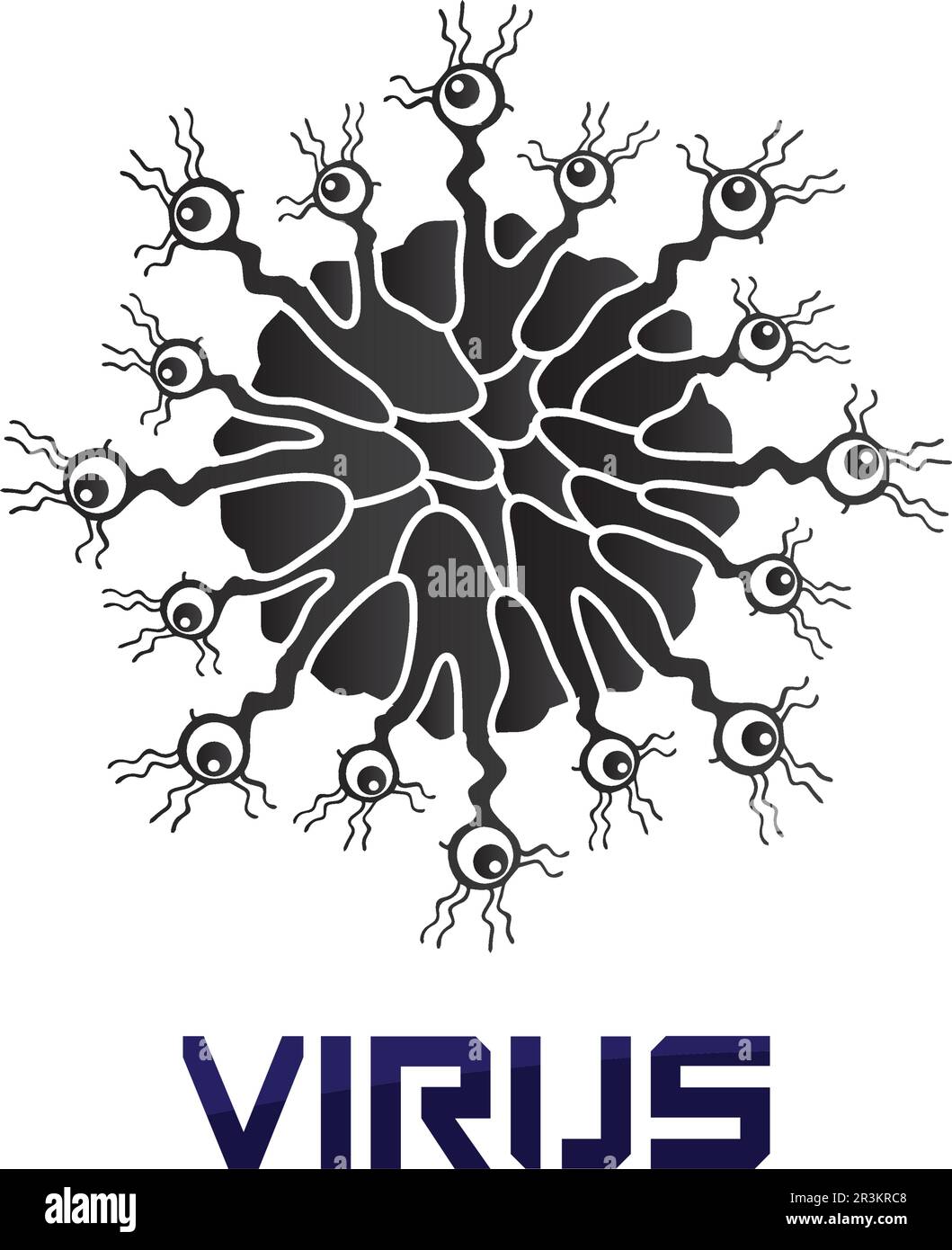 virus corona virus vector and mask design logo viral vector and design ...