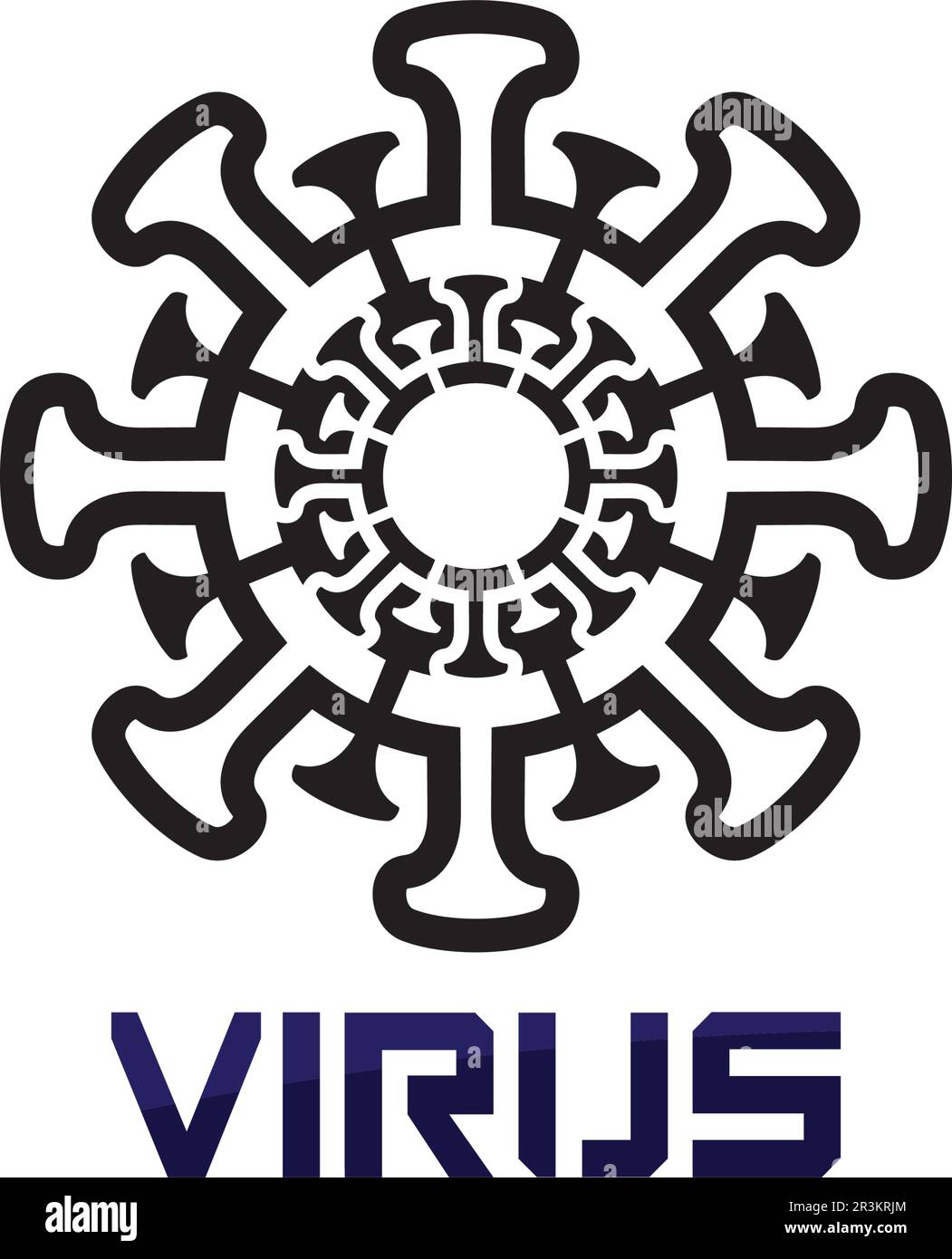 virus corona virus vector and mask design logo viral vector and design ...