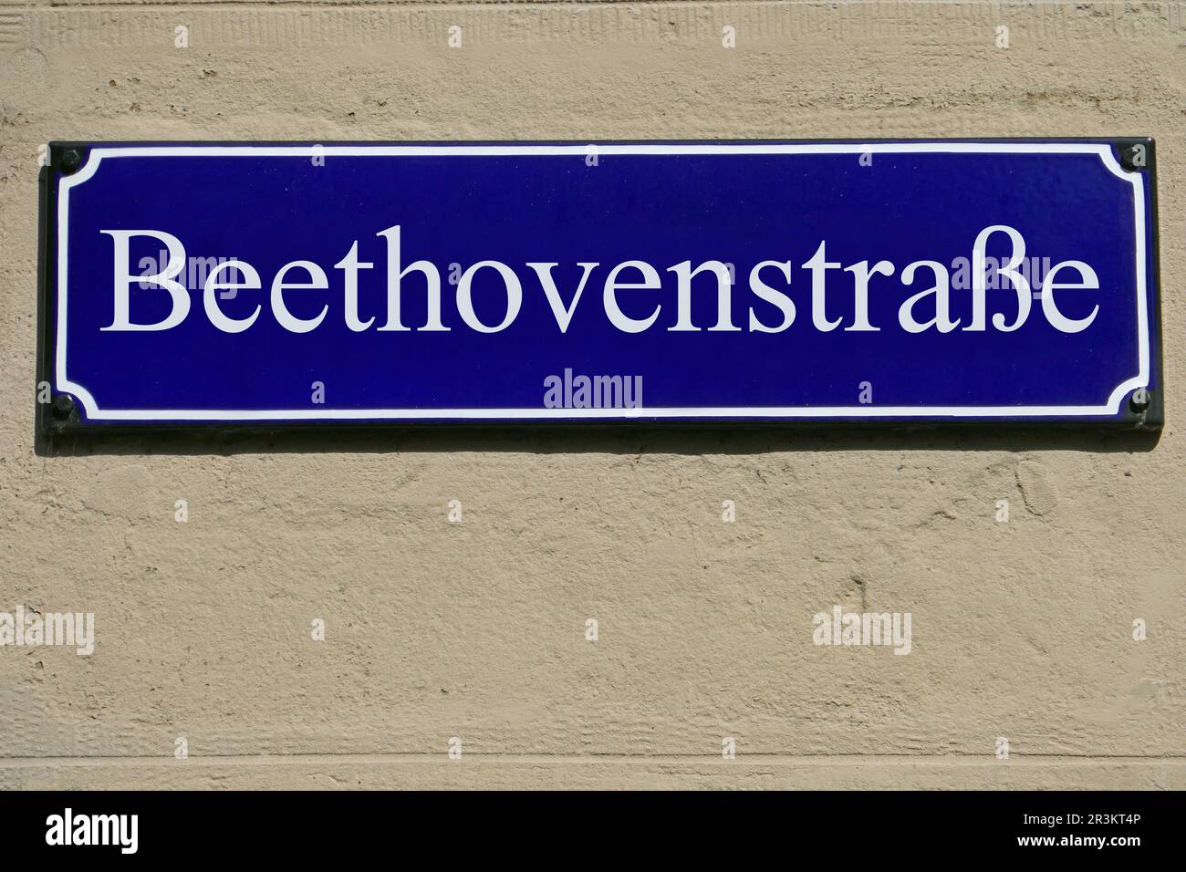 Enamel sign beethovenstrasse hi-res stock photography and images - Alamy