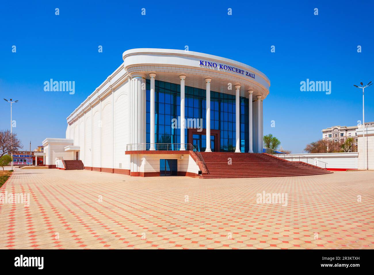 Nukus, Uzbekistan - April 14, 2021: Cinema and Concert Hall building in ...
