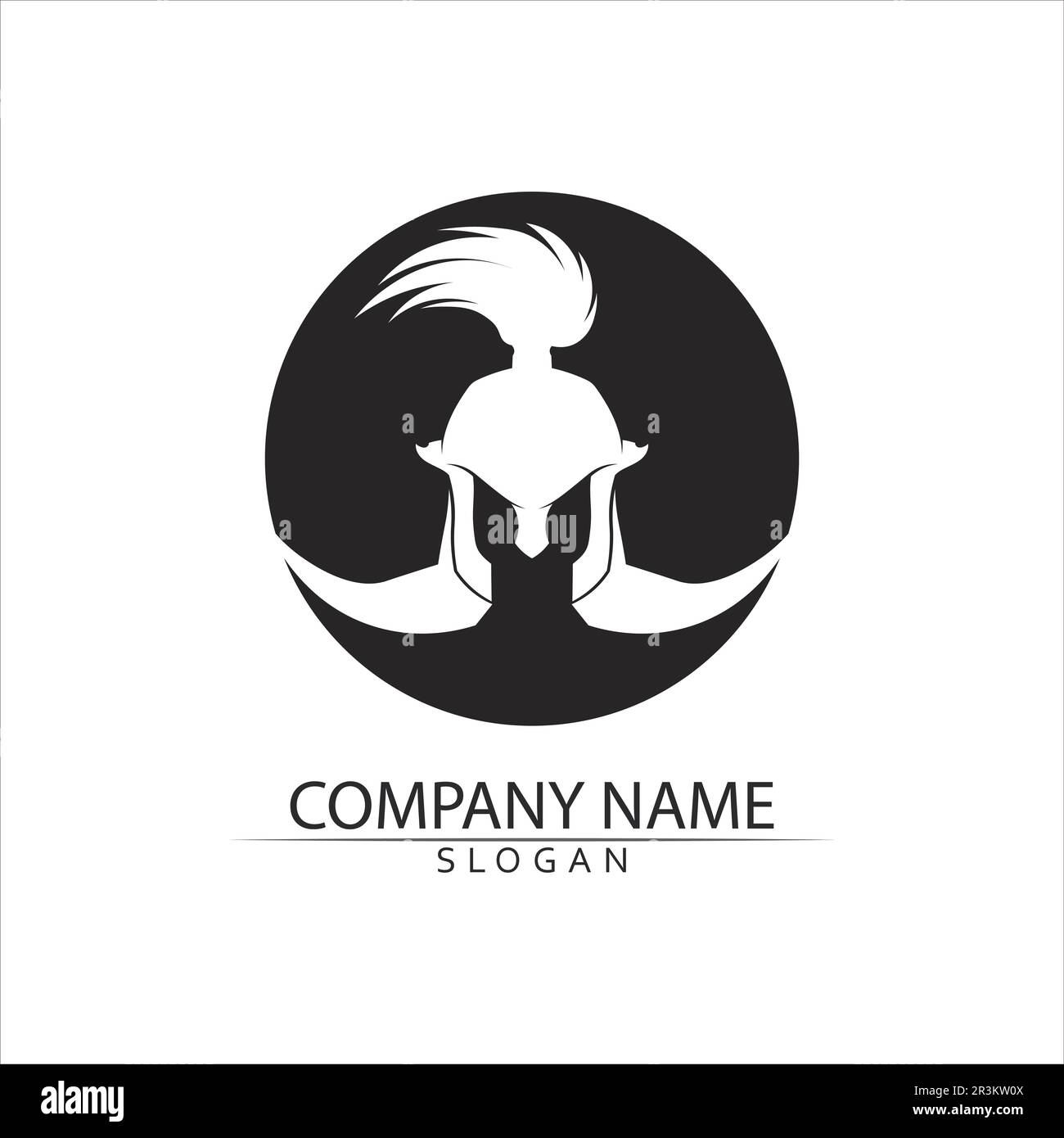 Spartan Helmet Logo Template Vector Icon Design Stock Vector Image And Art Alamy