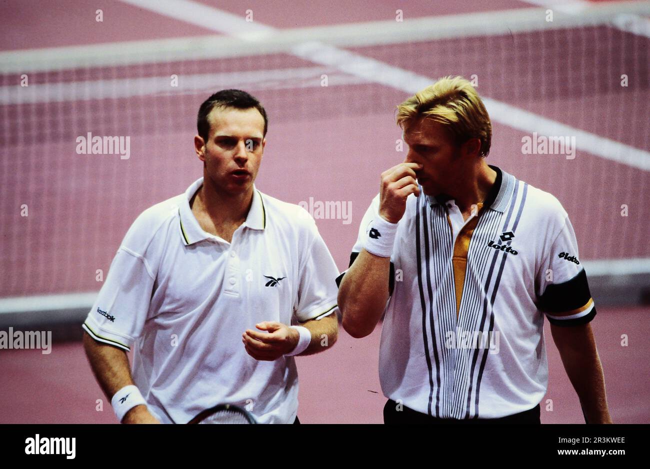 Boris Becker, deutscher Tennisspieler, im Doppel mit Marc Kevin Göllner ...