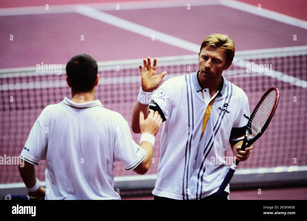 Boris Becker, deutscher Tennisspieler, im Doppel mit Marc Kevin Göllner ...