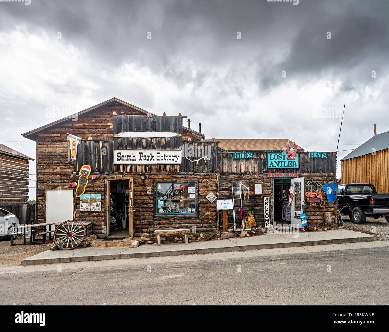 Fairplay, Colorado, USA – May 12, 2023: Exterior of the South Park ...