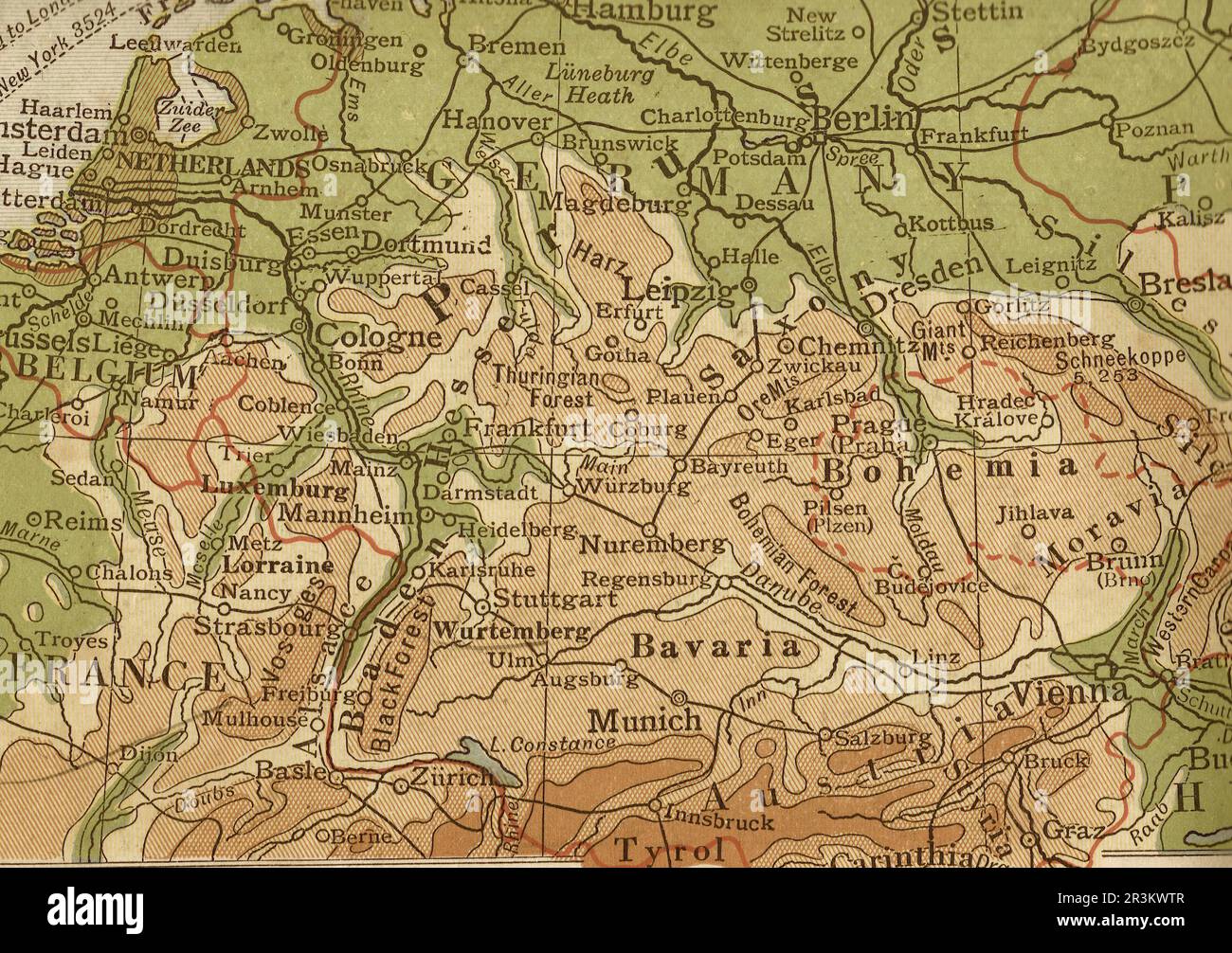 Geographical Map Of Germany