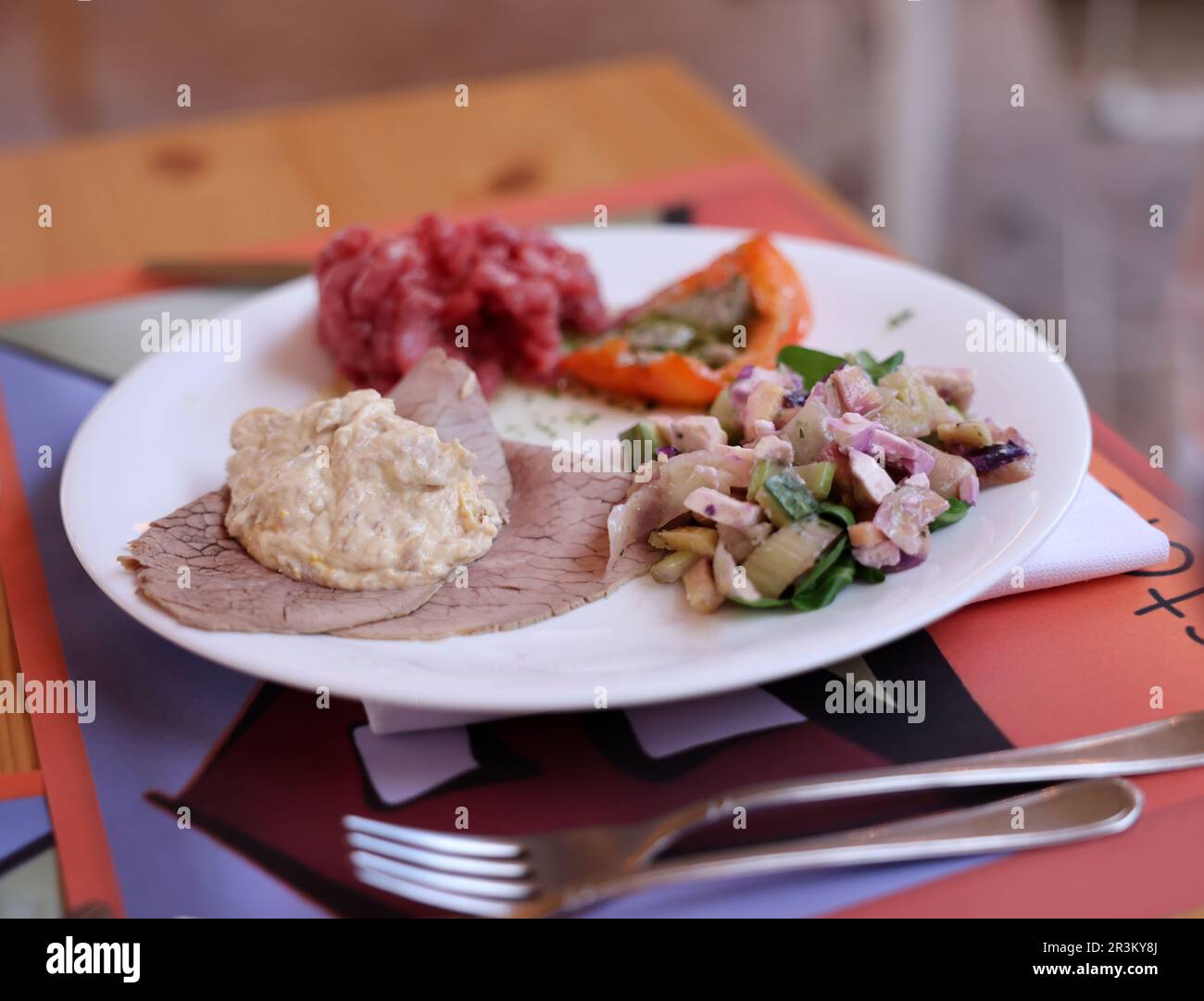 A delicious starter from Piedmont. Steak tartare, carpaccio, stuffed ...