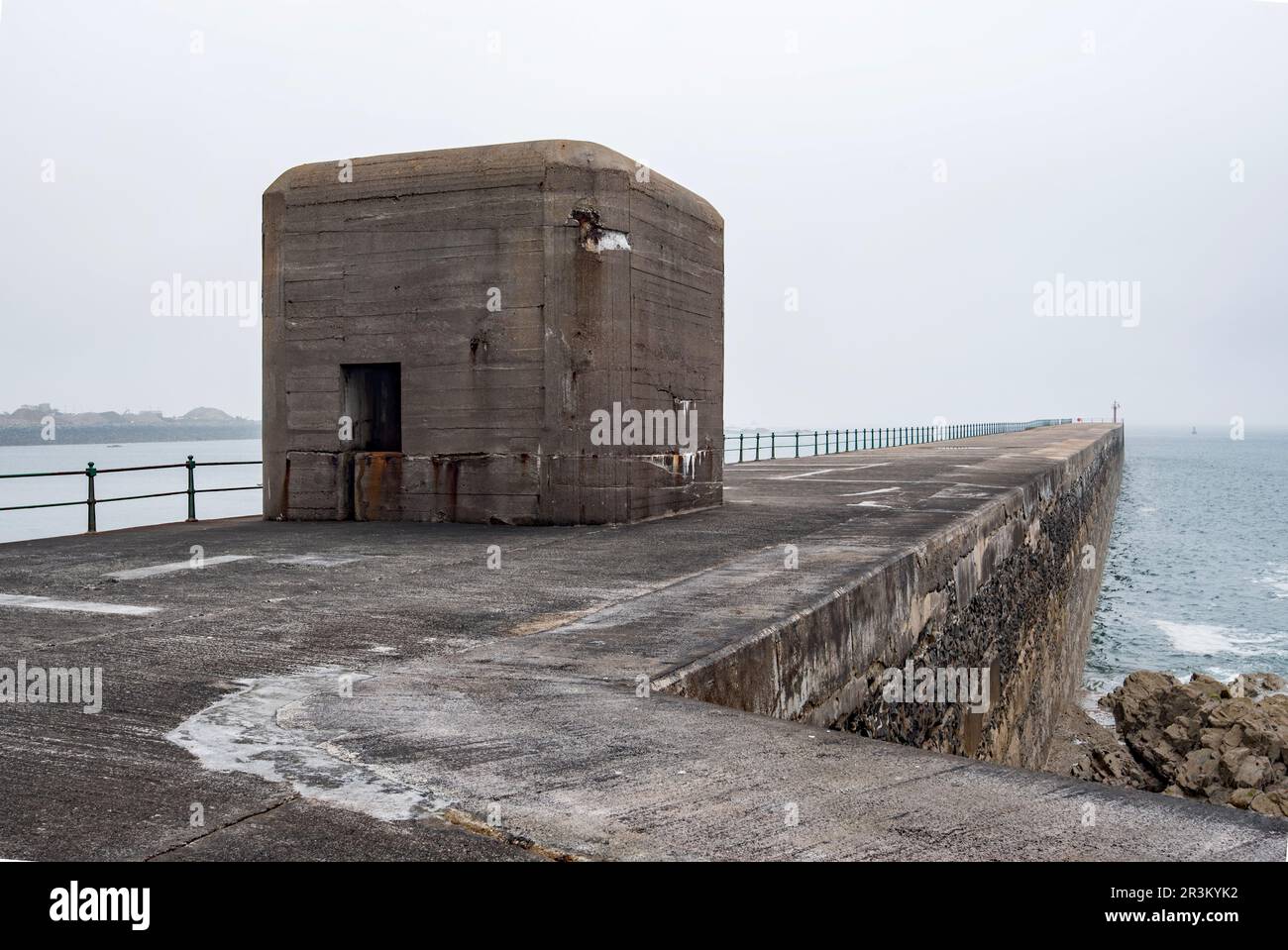 Reinforced concrete structure on pier elizabeth castle hi-res stock ...
