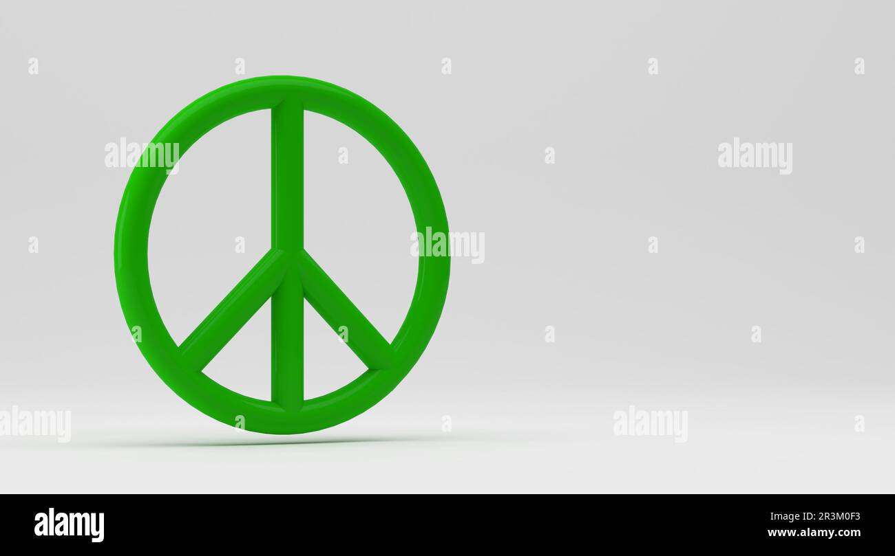 Colored peace symbol in front of background - 3D Illustration Stock ...